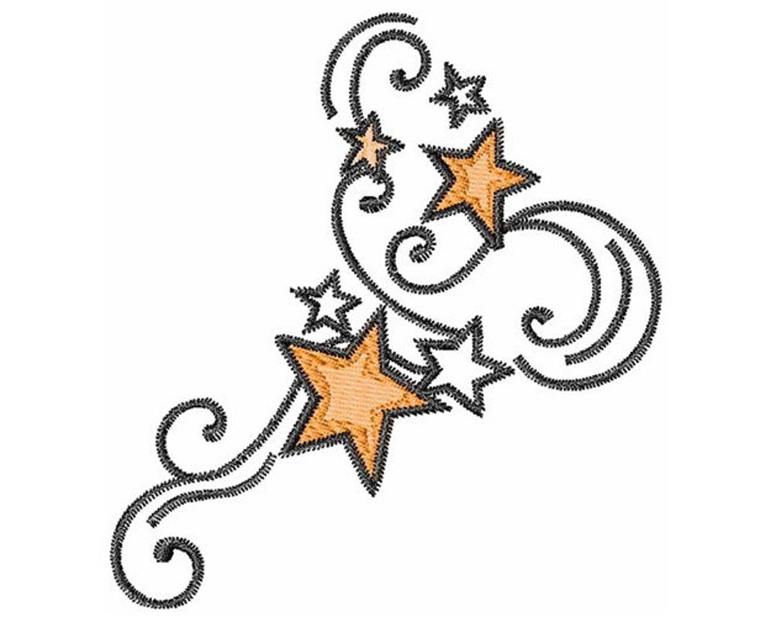 Stars Machine Embroidery Design - Etsy
