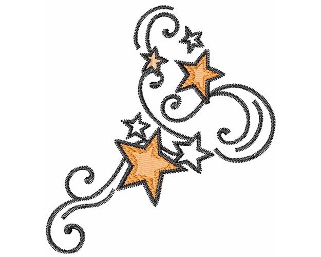 Stars Machine Embroidery Design - Etsy