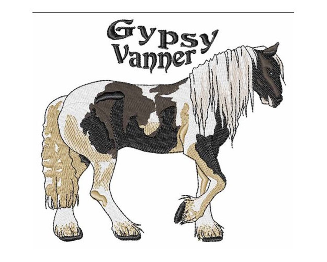 Gypsy Vanner - Machine Embroidery Design - Etsy