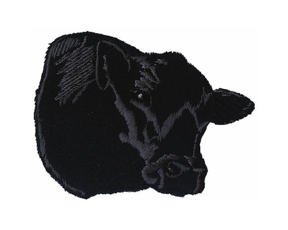 Black Angus Machine Embroidery Design - Etsy