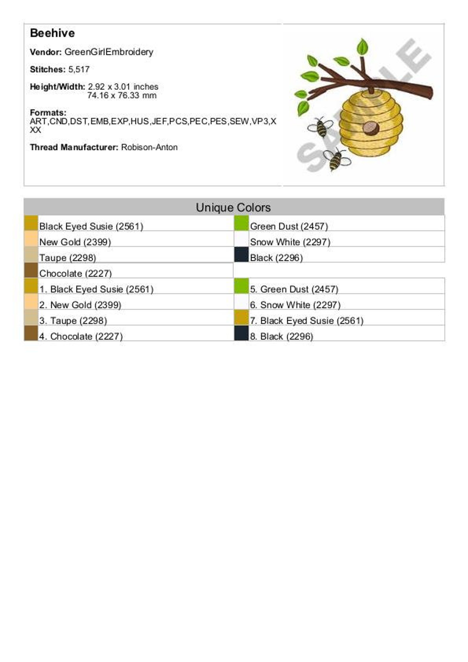 Beehive - Machine Embroidery Design - Etsy