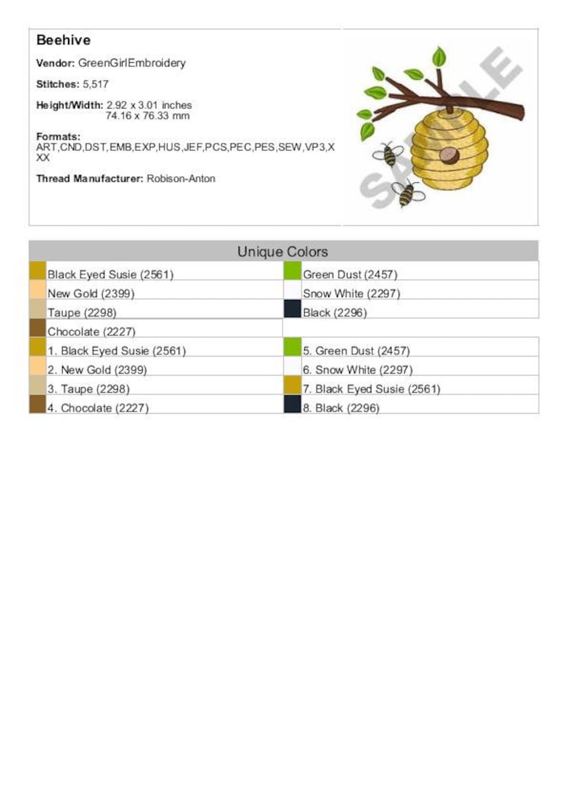 Beehive - Machine Embroidery Design - Etsy