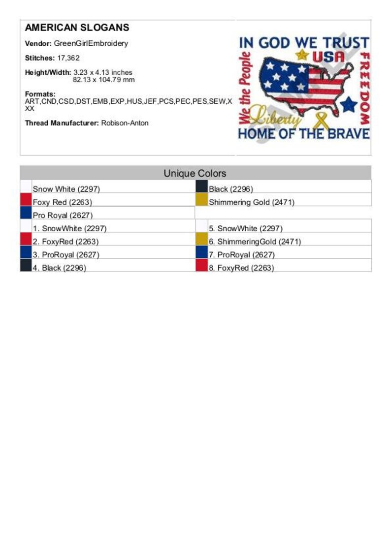 American Slogans Machine Embroidery Design - Etsy