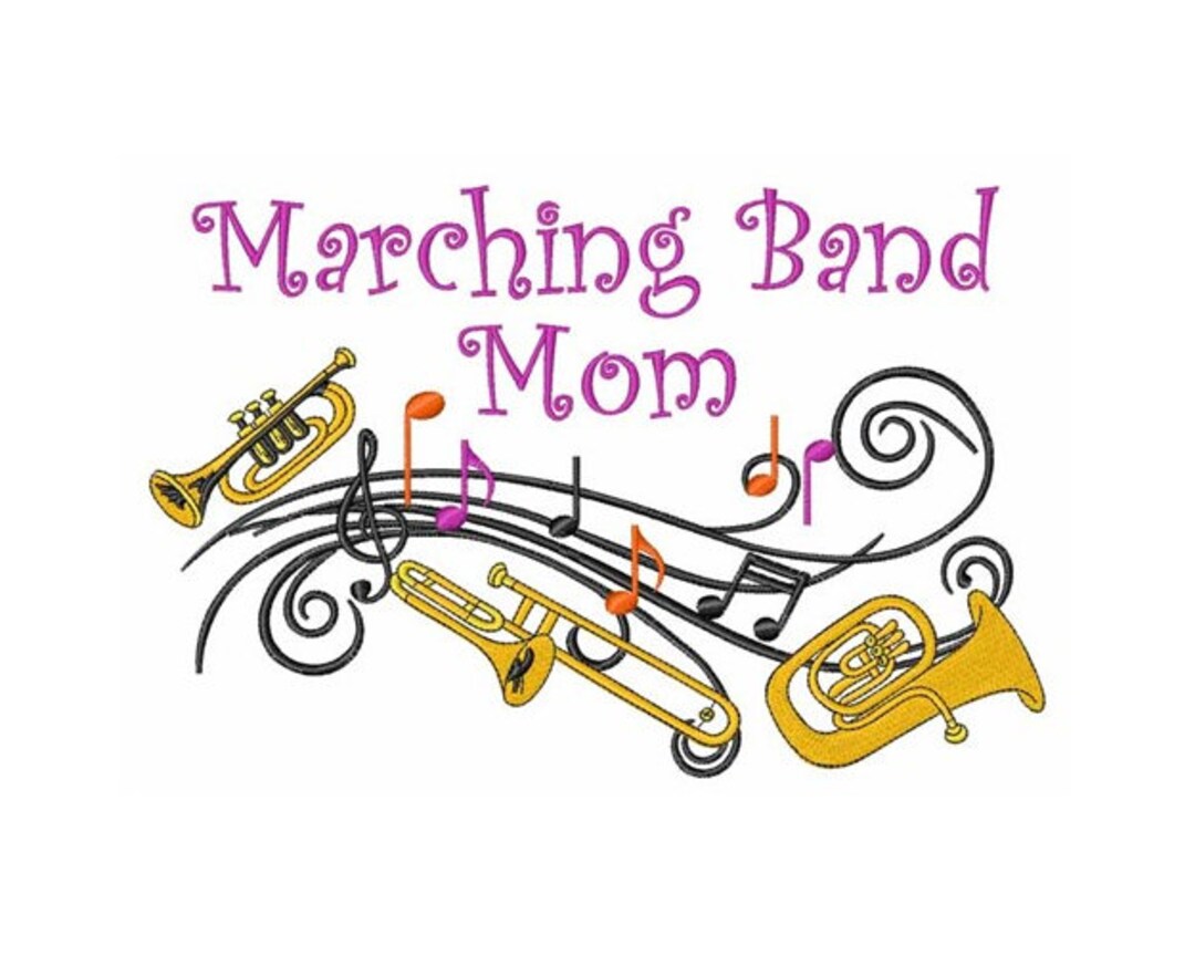 Marching Band Mom - Machine Embroidery Design - Etsy