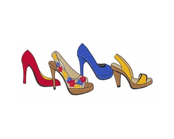 Shoes Border Machine Embroidery Design - Etsy