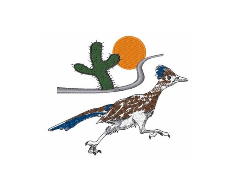 Roadrunner Scene Machine Embroidery Design - Etsy