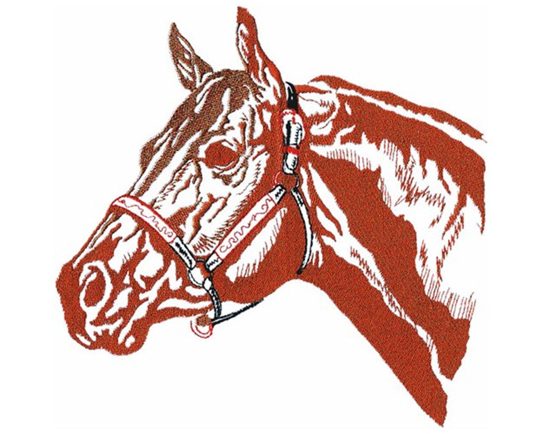 Silhouette Horse Head - Machine Embroidery Design - Etsy