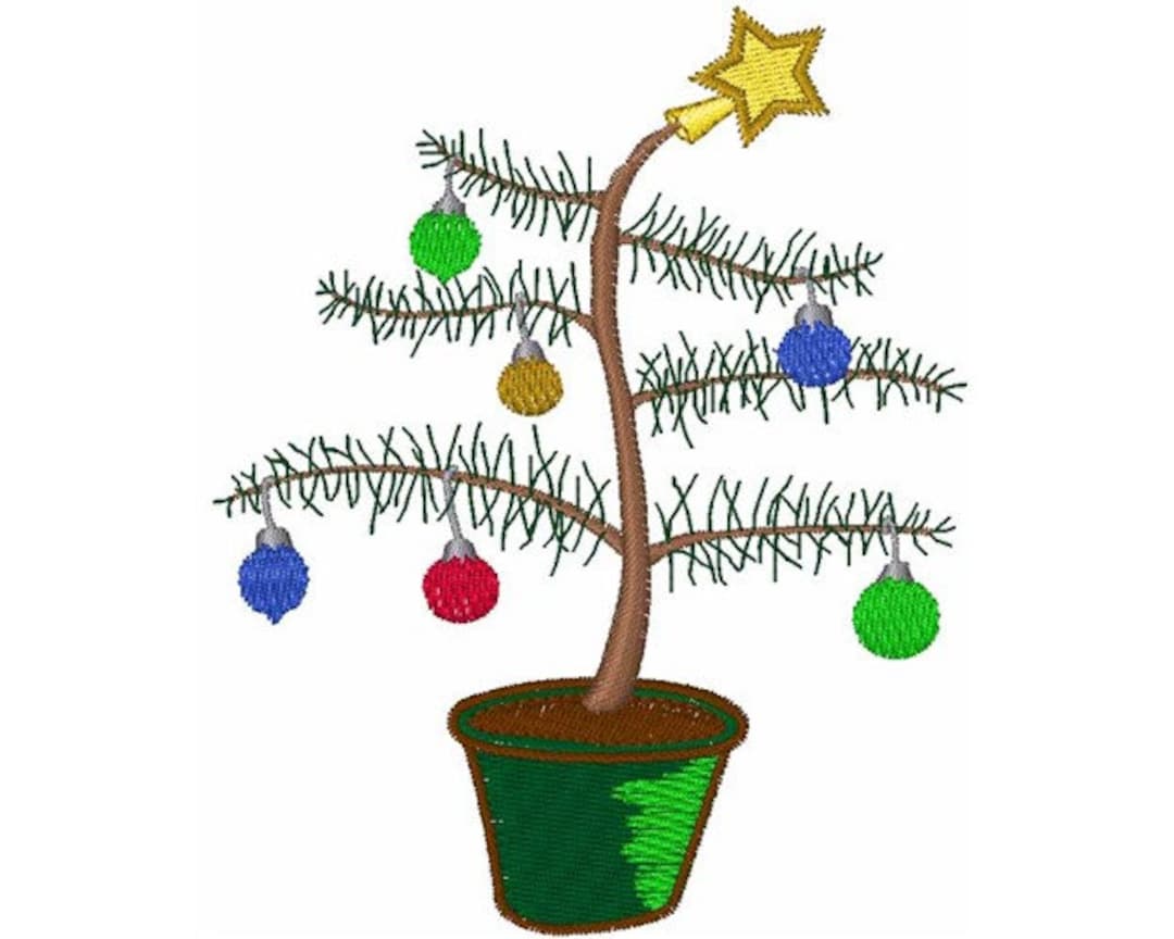 Christmas Tree Machine Embroidery Design - Etsy
