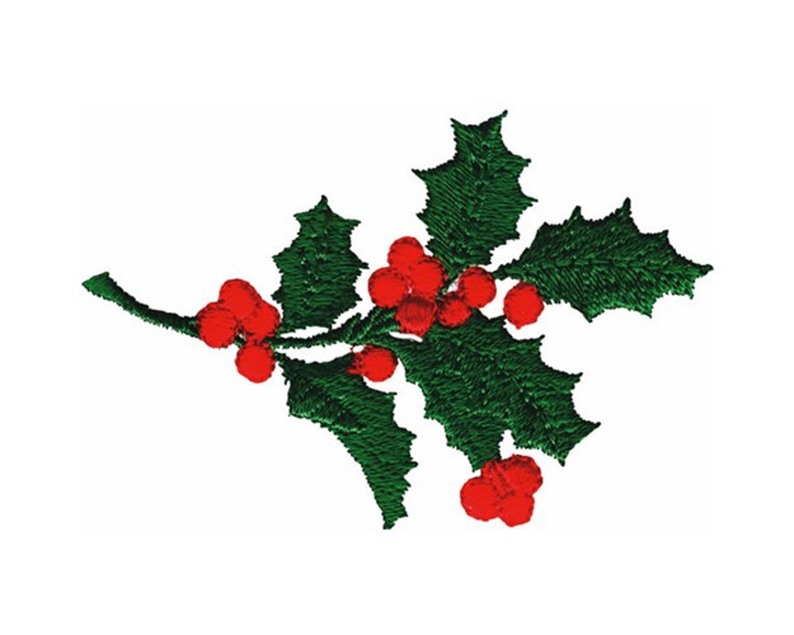 Holly Machine Embroidery Design - Etsy