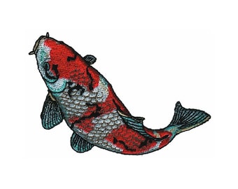 Koi Outline Machine Embroidery Design Koi Fish Outline - Etsy