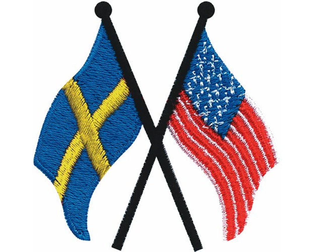 Sweden & America Machine Embroidery Design - Etsy