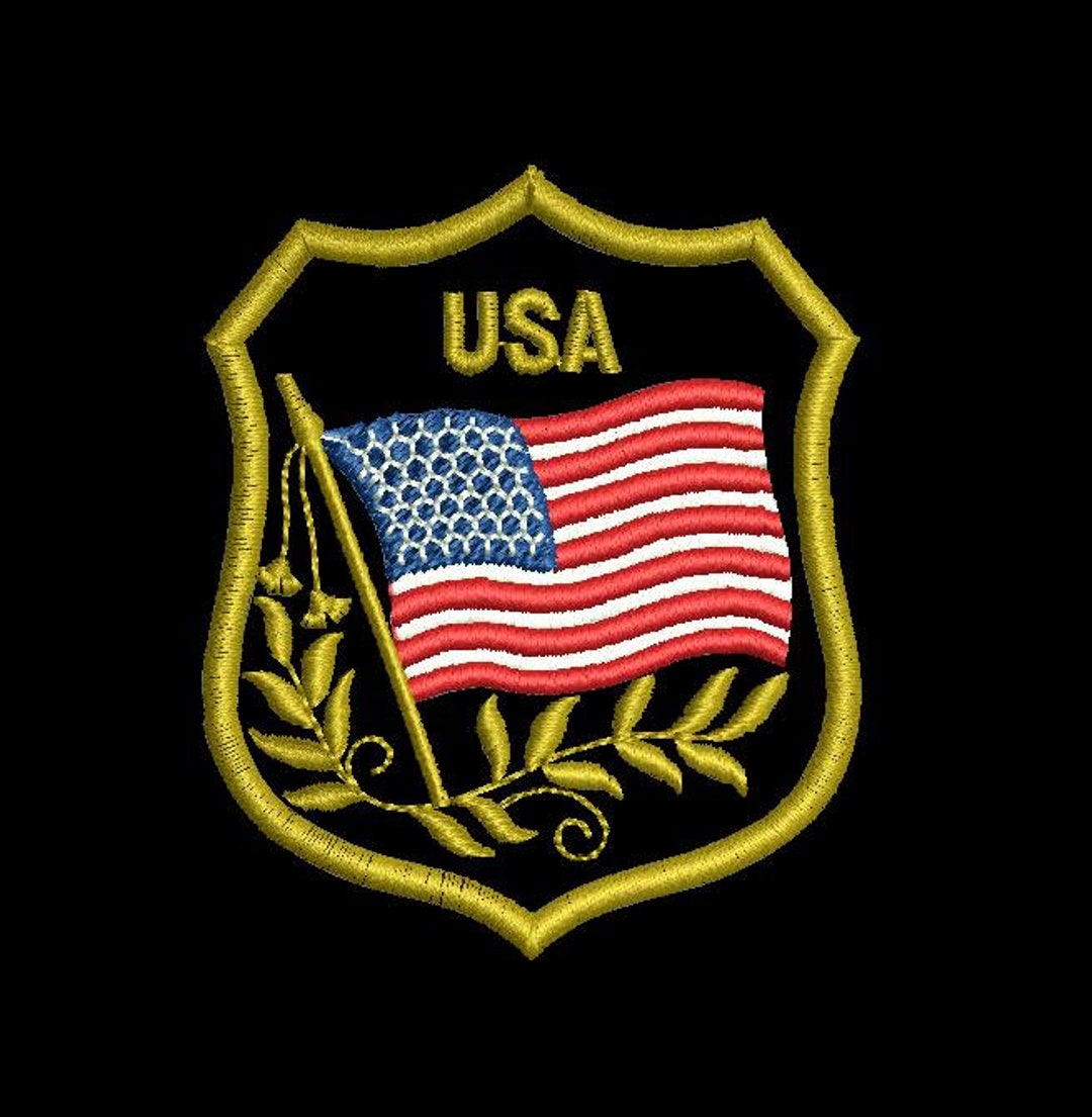 Usa Emblem - Machine Embroidery Design - Etsy