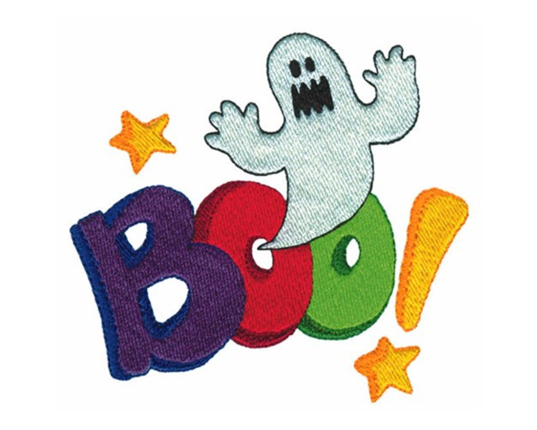 Boo! Ghost - Machine Embroidery Design - Etsy