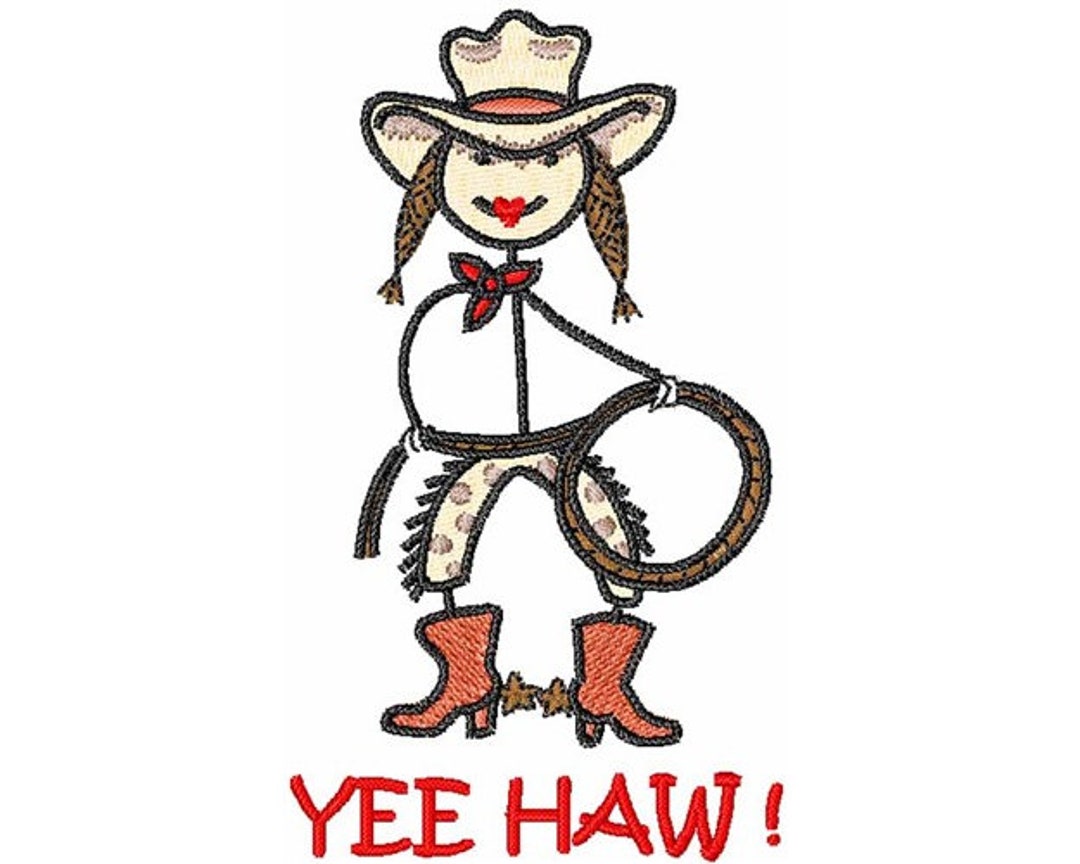 Yee Haw Machine Embroidery Design - Etsy