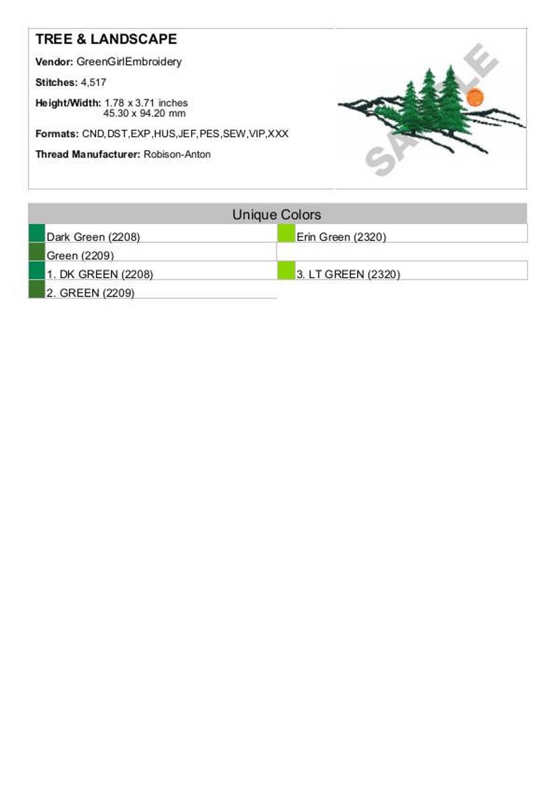 Tree & Landscape Machine Embroidery Design - Etsy