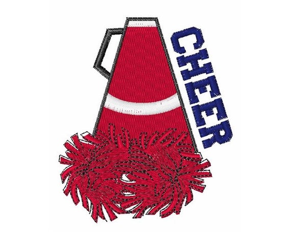 Megaphone Cheer Machine Embroidery Design - Etsy