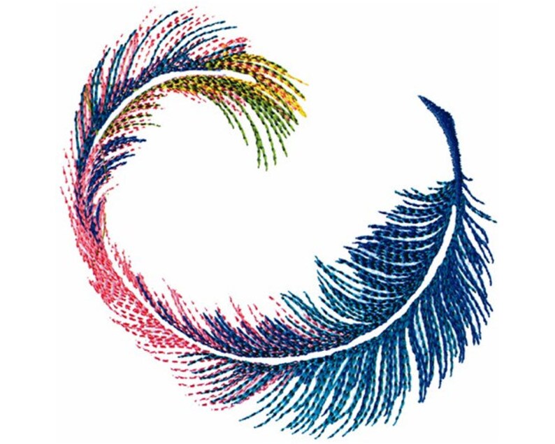 Feather Machine Embroidery Design - Etsy