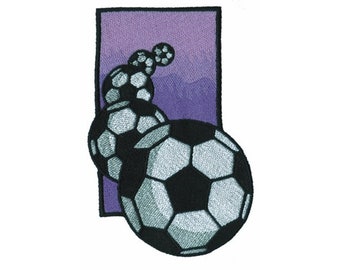 Arsenal Football Ball Embroidery Design PES JEF DST Soccer Embroidery ...