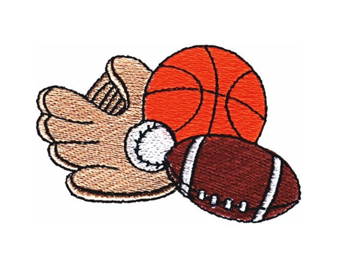 Sports Montage Machine Embroidery Design - Etsy