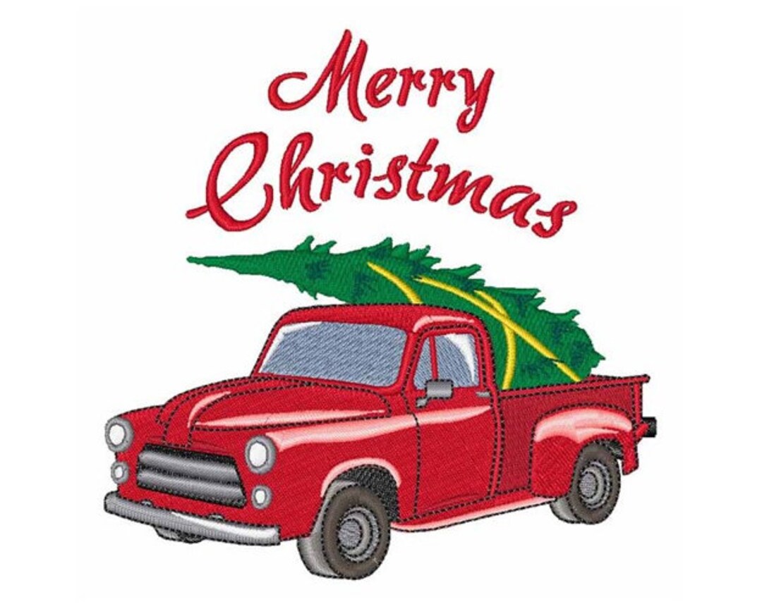 Merry Christmas - Machine Embroidery Design - Etsy