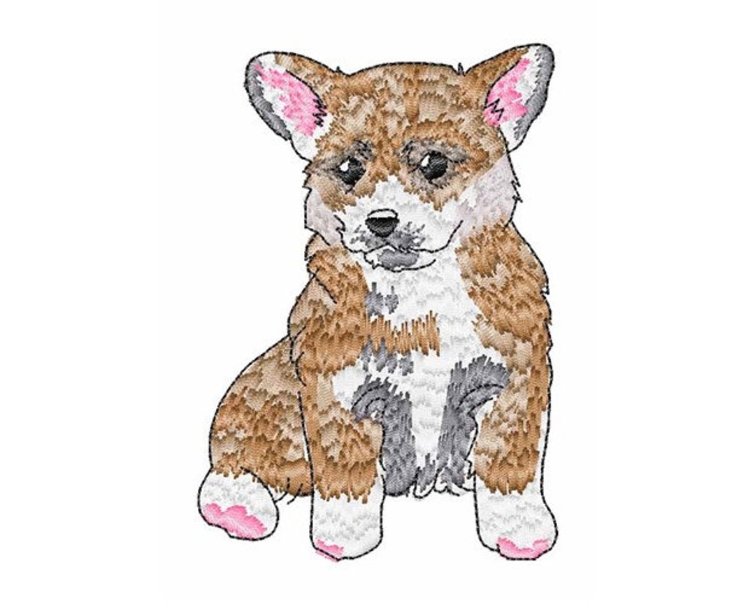 Welsh Corgi Puppy Machine Embroidery Design - Etsy