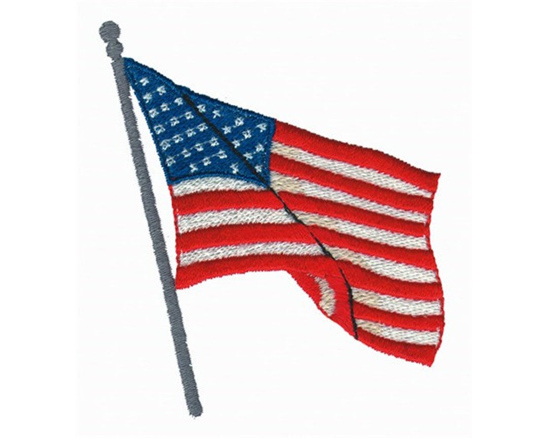American Flag - Machine Embroidery Design - Etsy