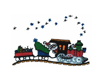 Christmas Train Machine Embroidery Design - Etsy