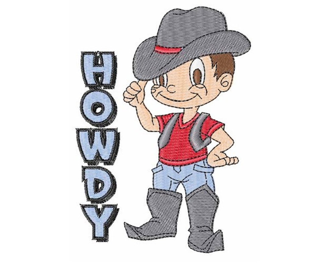 Howdy - Machine Embroidery Design - Etsy