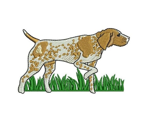 German Pointer in Grass - Machine Embroidery Design - Etsy