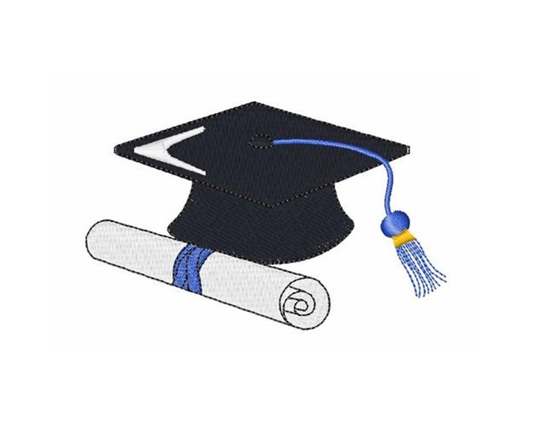 Graduation Cap and Diploma - Machine Embroidery Design - Etsy