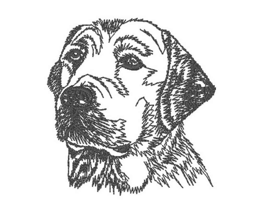 Labrador Dog - Machine Embroidery Design - Etsy