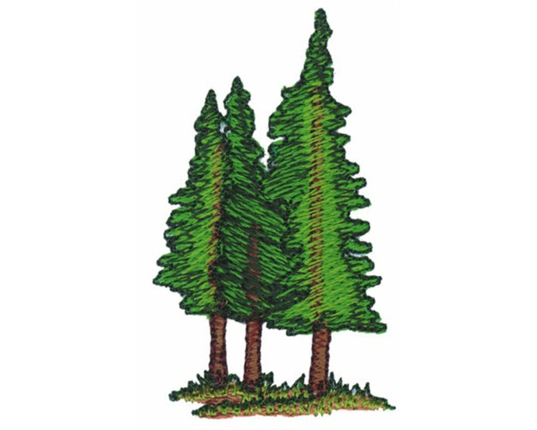 Pine Trees - Machine Embroidery Design - Etsy