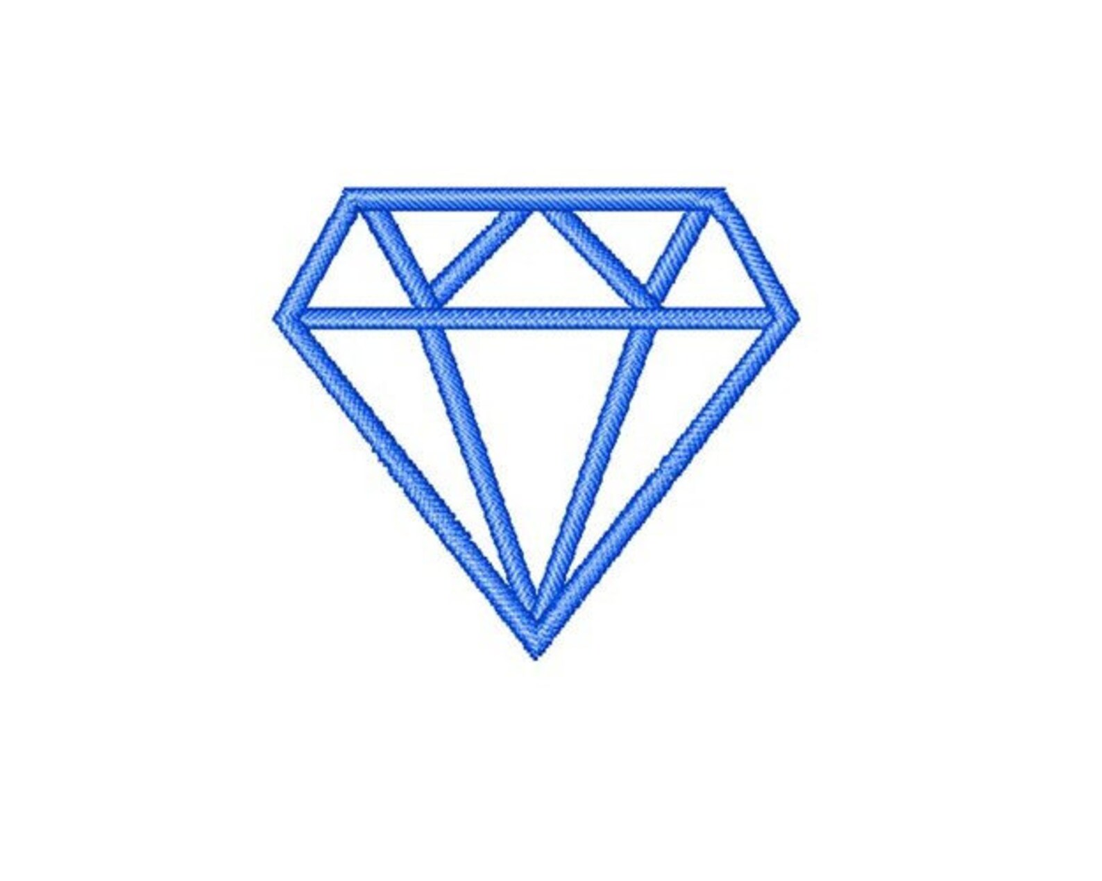 Diamond Outline Machine Embroidery Design - Etsy