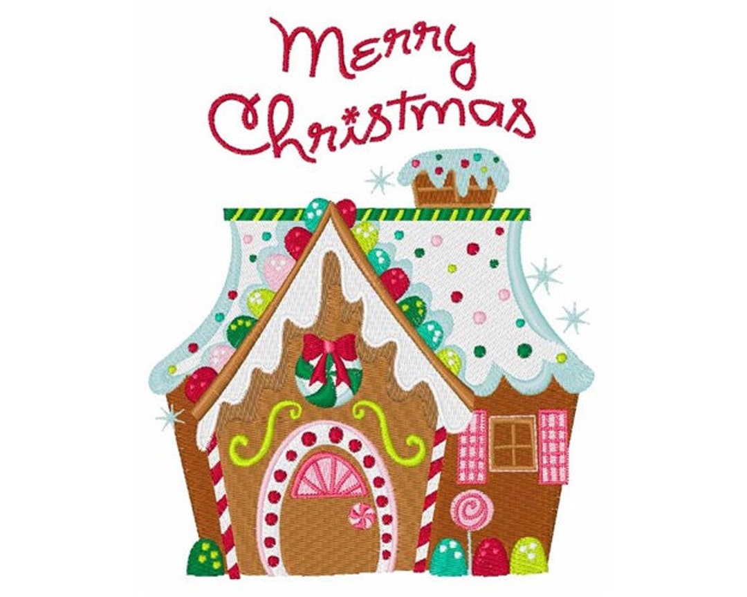 Merry Christmas - Machine Embroidery Design - Etsy