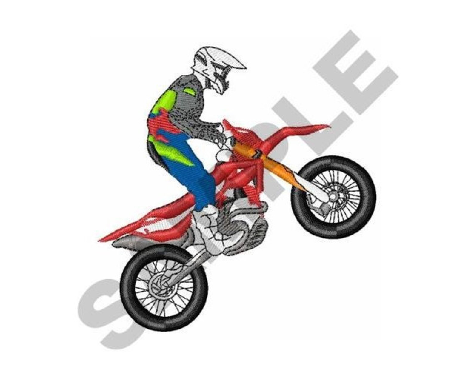 Motocross Bike - Machine Embroidery Design - Etsy