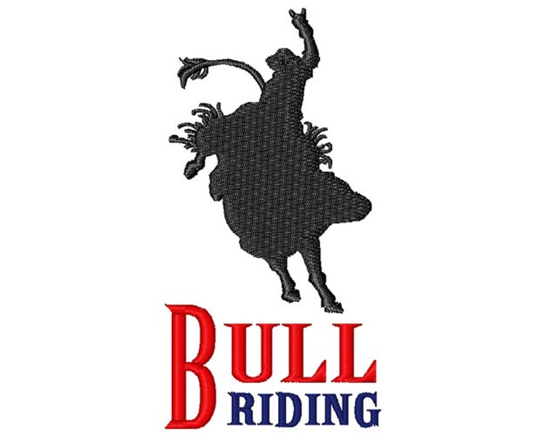 Bull Riding Machine Embroidery Design - Etsy
