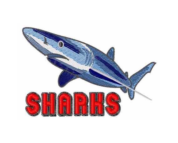 Sharks Machine Embroidery Design - Etsy