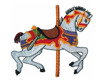 Carousel Horse Machine Embroidery Design - Etsy