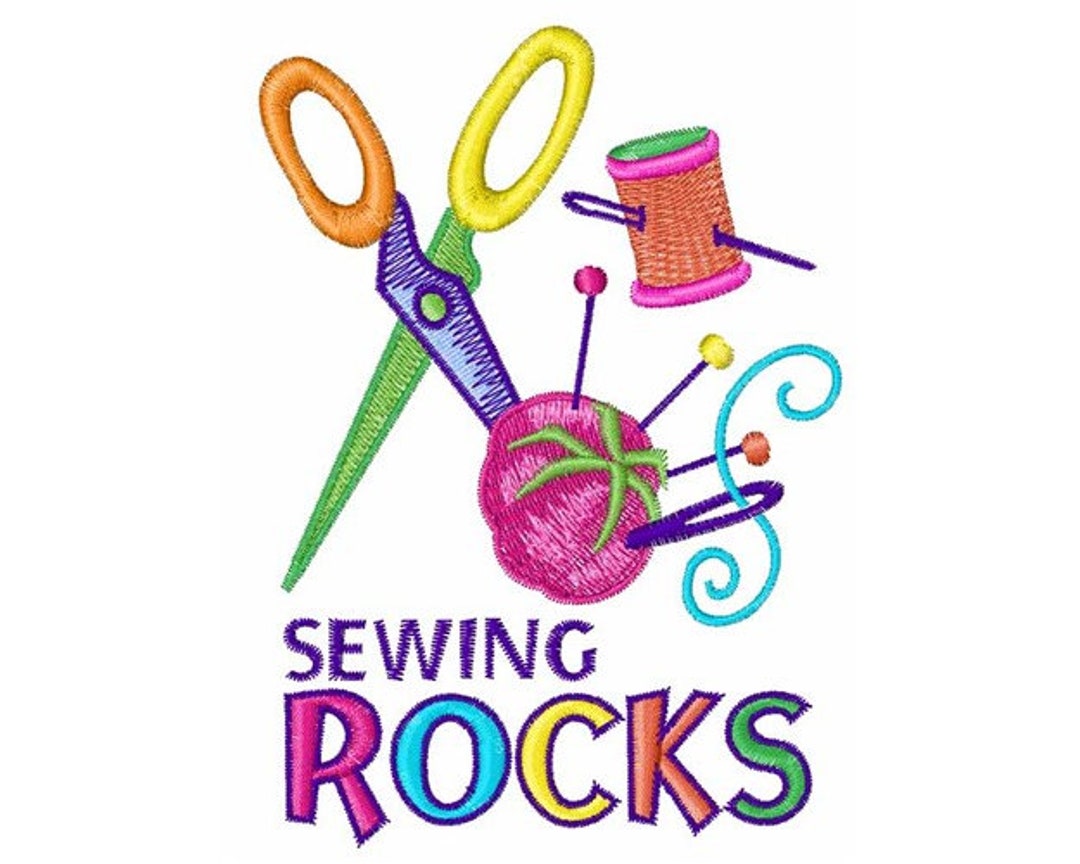 Sewing Rocks - Machine Embroidery Design - Etsy