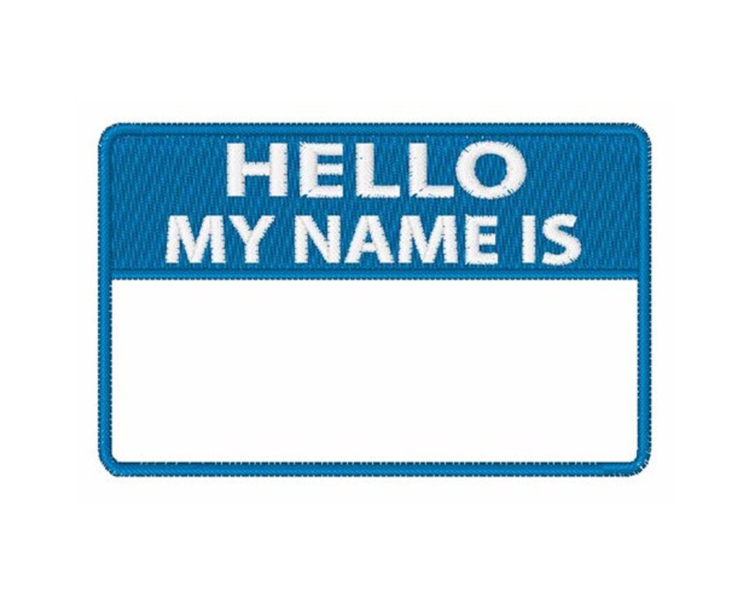 Name Drop Name Tag - Machine Embroidery Design - Etsy