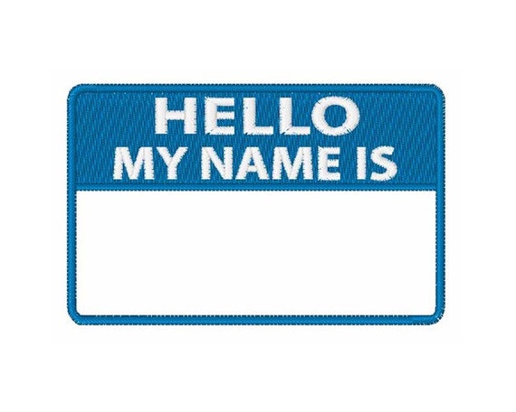 Name Drop Name Tag Machine Embroidery Design - Etsy
