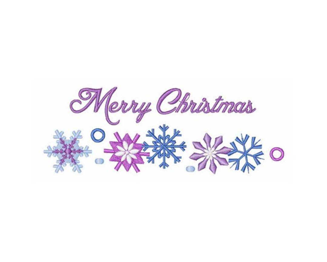 Merry Christmas Border Machine Embroidery Design - Etsy