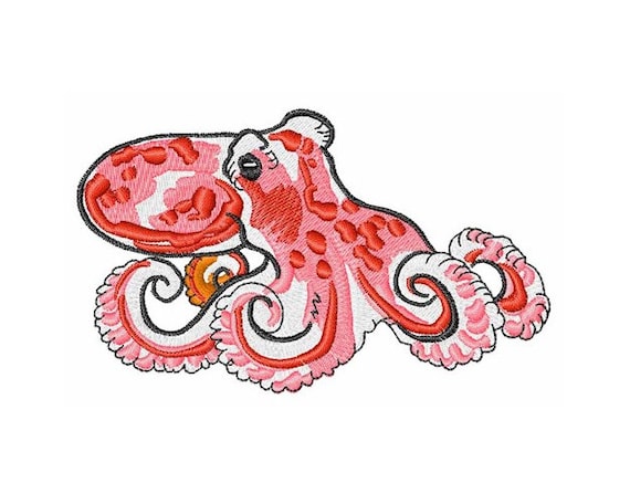 Octopus Machine Embroidery Design - Etsy