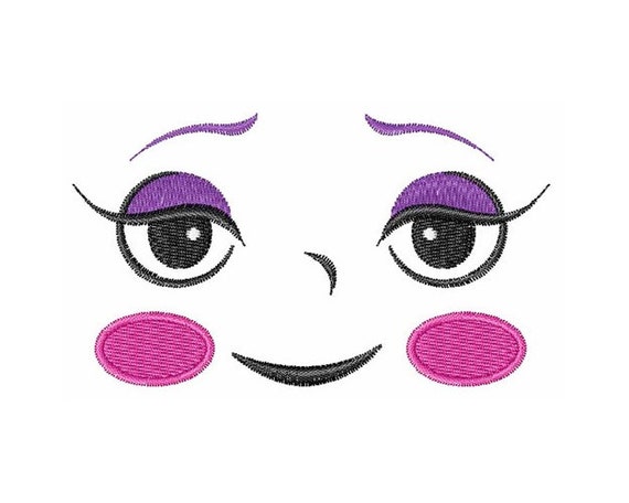 Doll Face 4 Machine Embroidery Design - Etsy