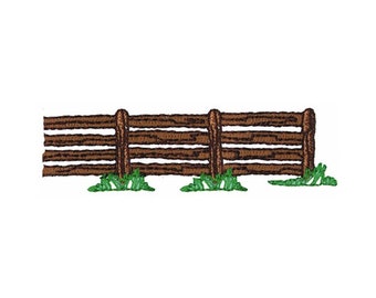 Fence Embroidery Design. Field Embroidery Fence Mini Embroidery. Fence ...