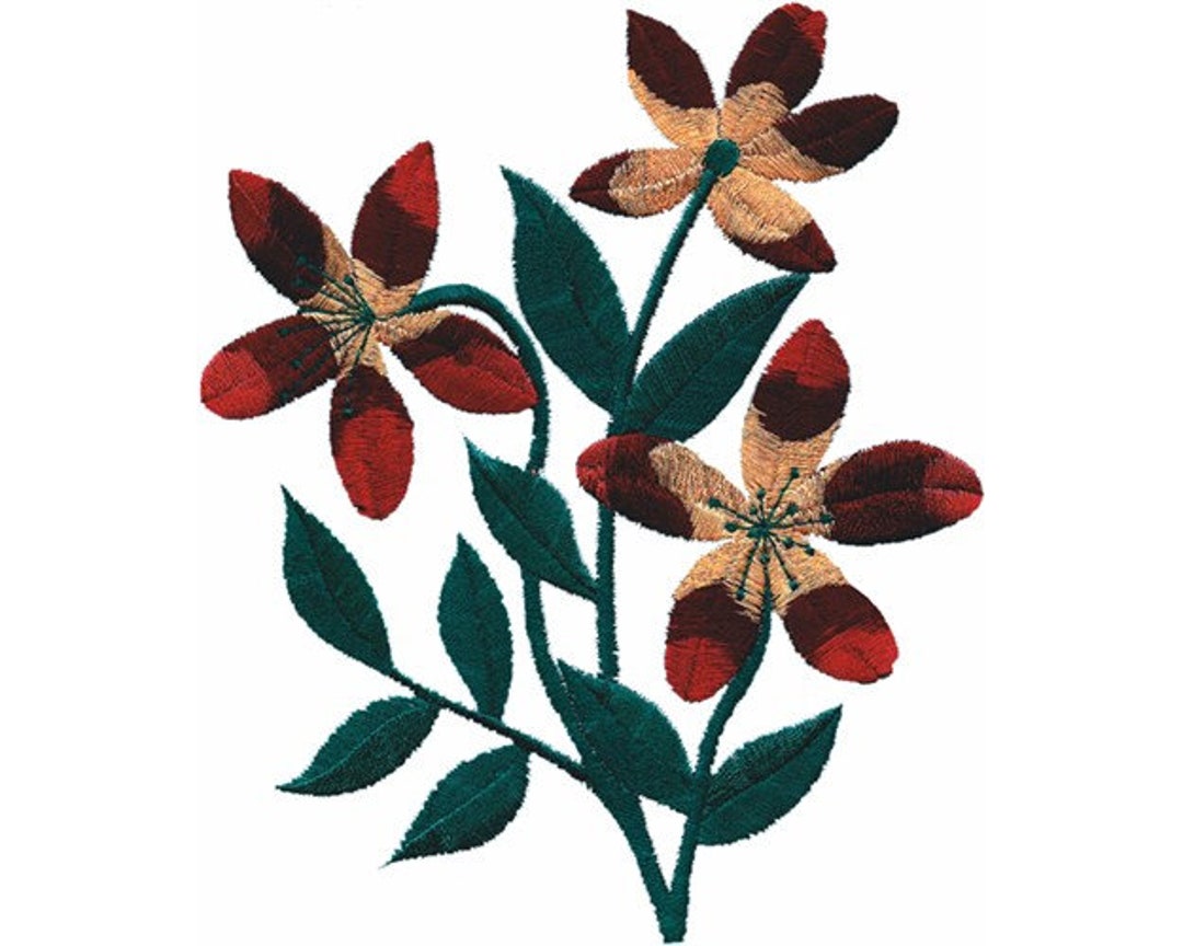 Flowers - Machine Embroidery Design - Etsy