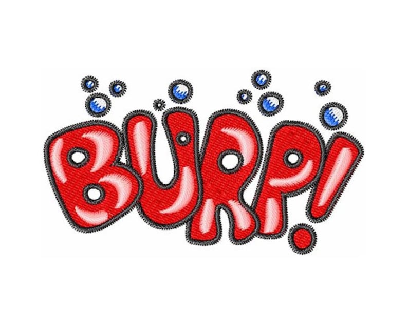 Burp! - Machine Embroidery Design - Etsy