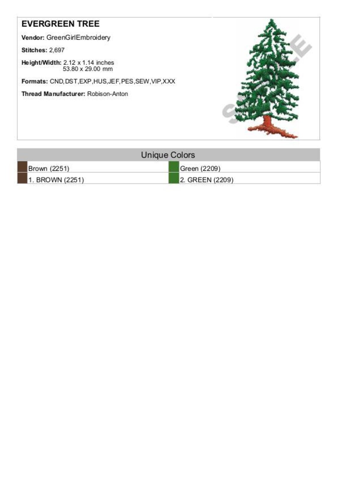 Evergreen Tree Machine Embroidery Design - Etsy