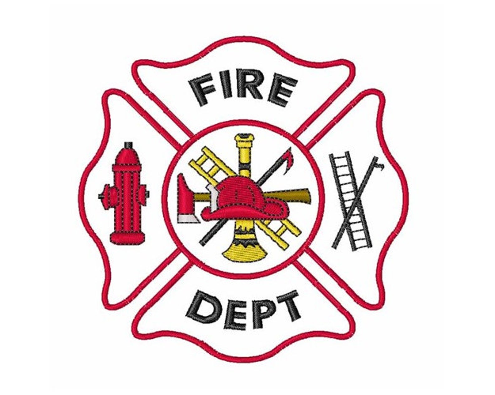 Maltese Cross Fire Dept - Machine Embroidery Design - Etsy