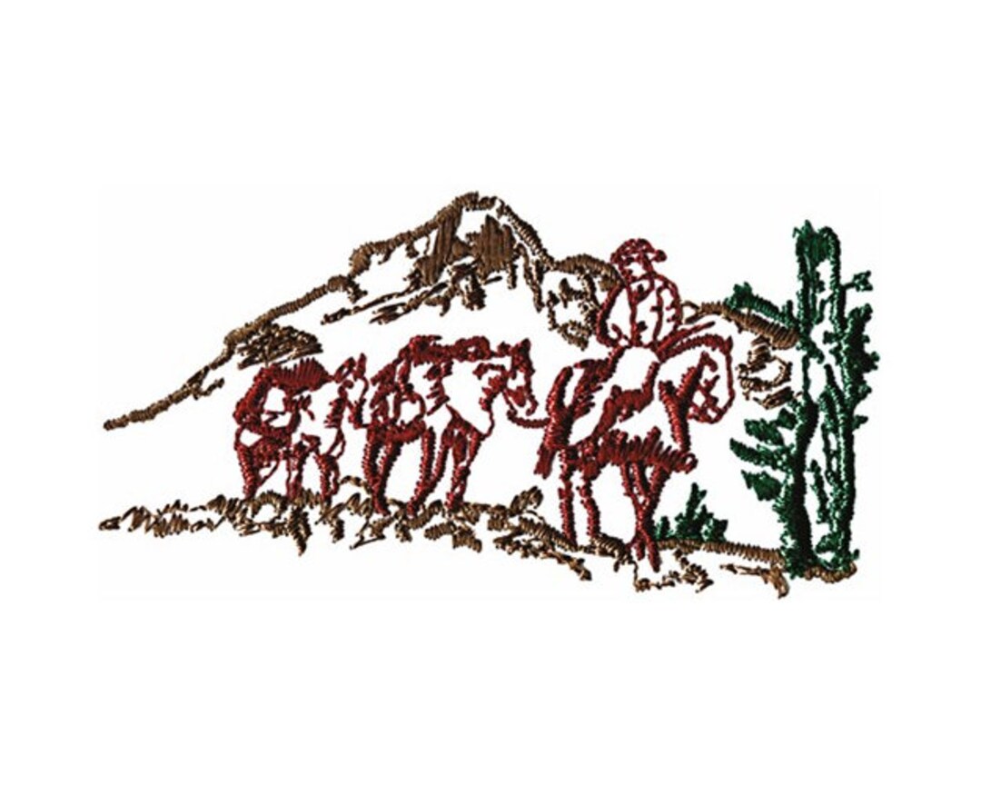 Western Scene - Machine Embroidery Design - Etsy